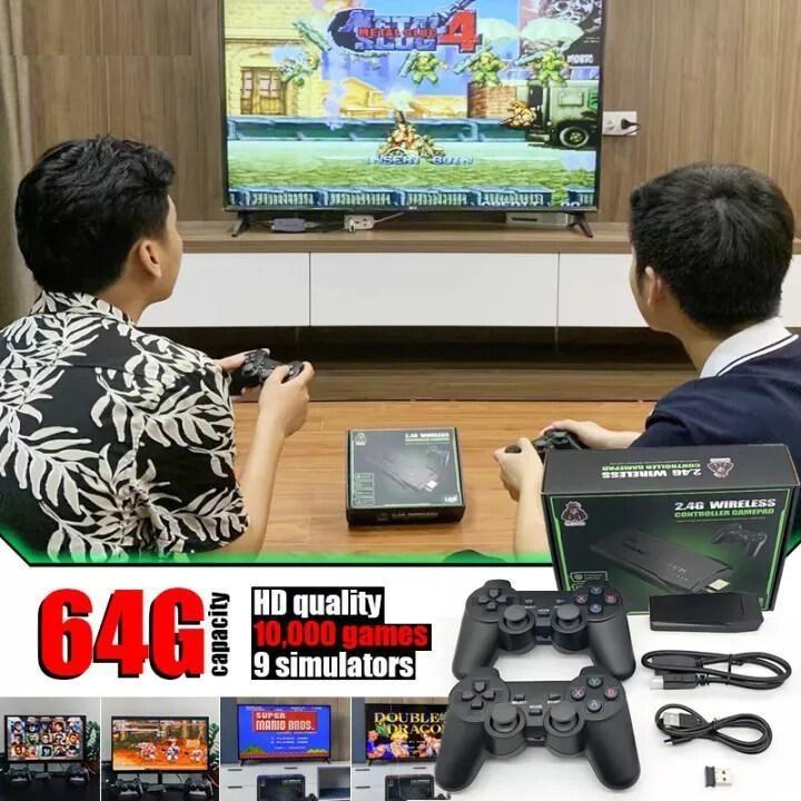Konsol Permainan Video, Gaya Panas, Dengan 10000 Permainan Retro ...