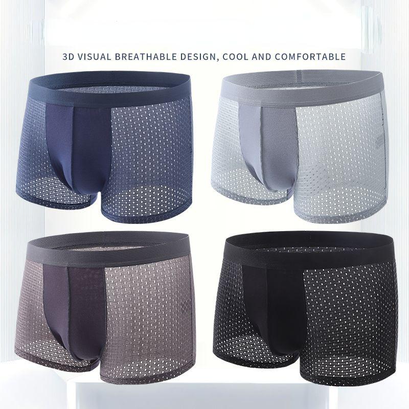 Basic Men's Underwear - Korean style thin Mesh Boxers Menswear - TikTok ...