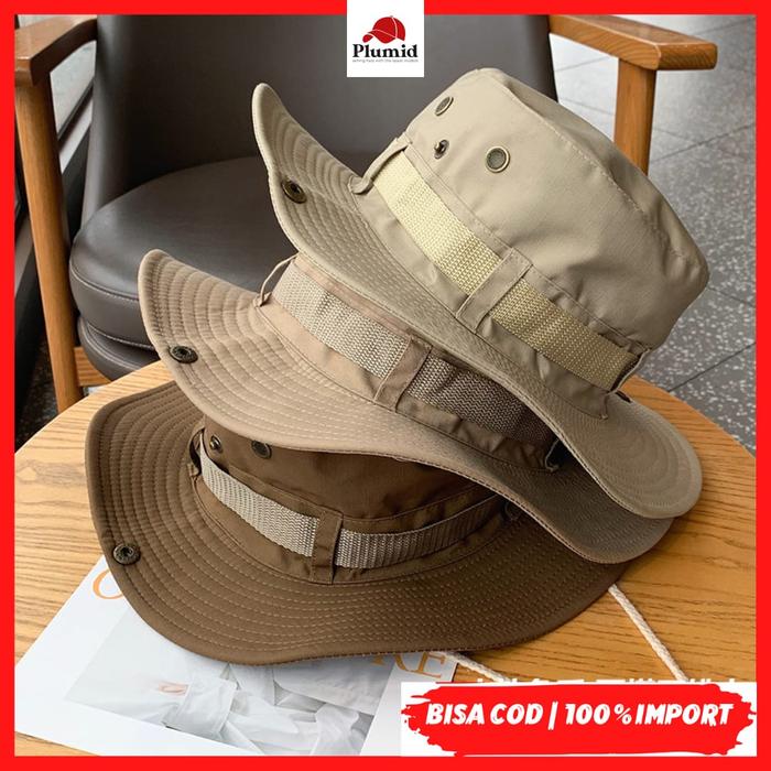 Promo PLUMID - topi hiking premium topi traveling outbond topi pantai ...