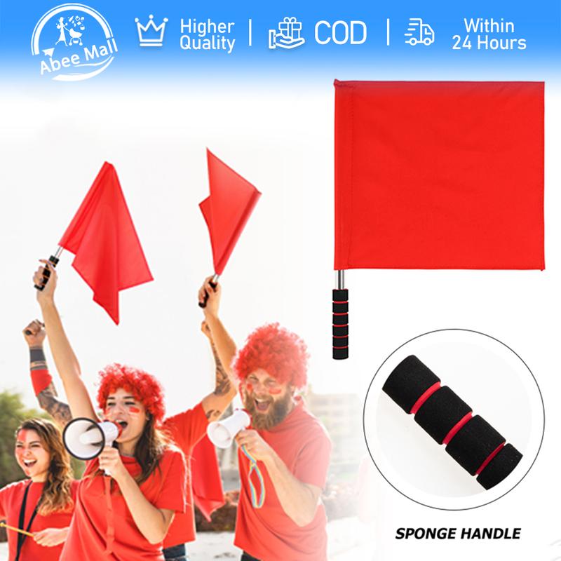 2Pcs Referee Flag Sports Volleyball Linesman Referee Flag Stainless ...