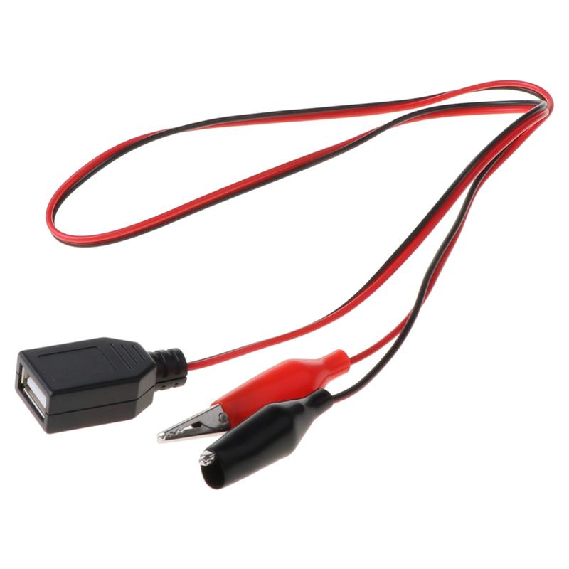 Copper Alligator Clips with Wire Female USB Connector Test Leads ...