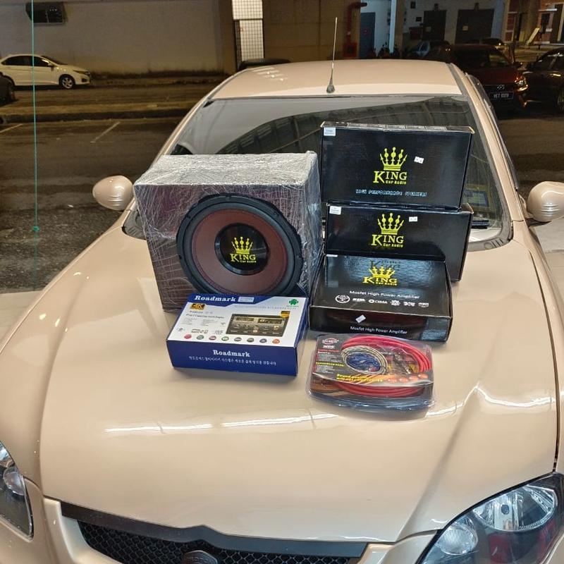 FULL SET PACKAGE KING Car Audio 4-Channel Amplifier 1700w, PreAmp ...