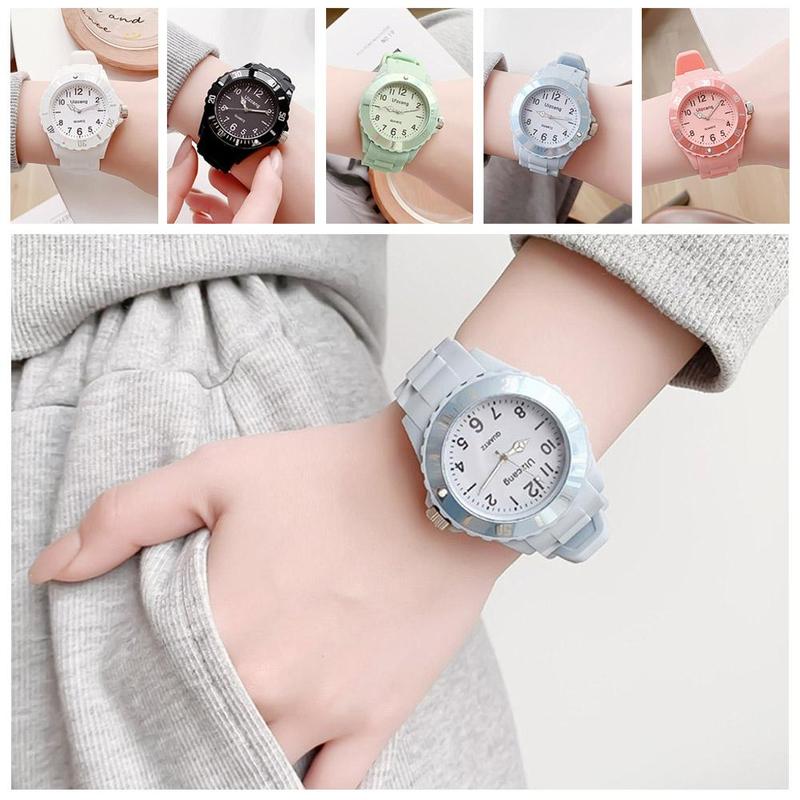 Fashion Fresh Candy Color Watch Women Men Casual Quartz Watches ...