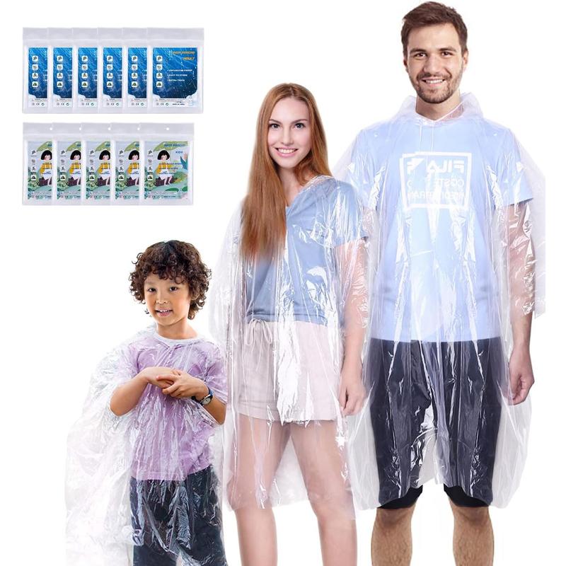 Rain Ponchos Family Pack of 12, Disposable Emergency Raincoa - TikTok Shop