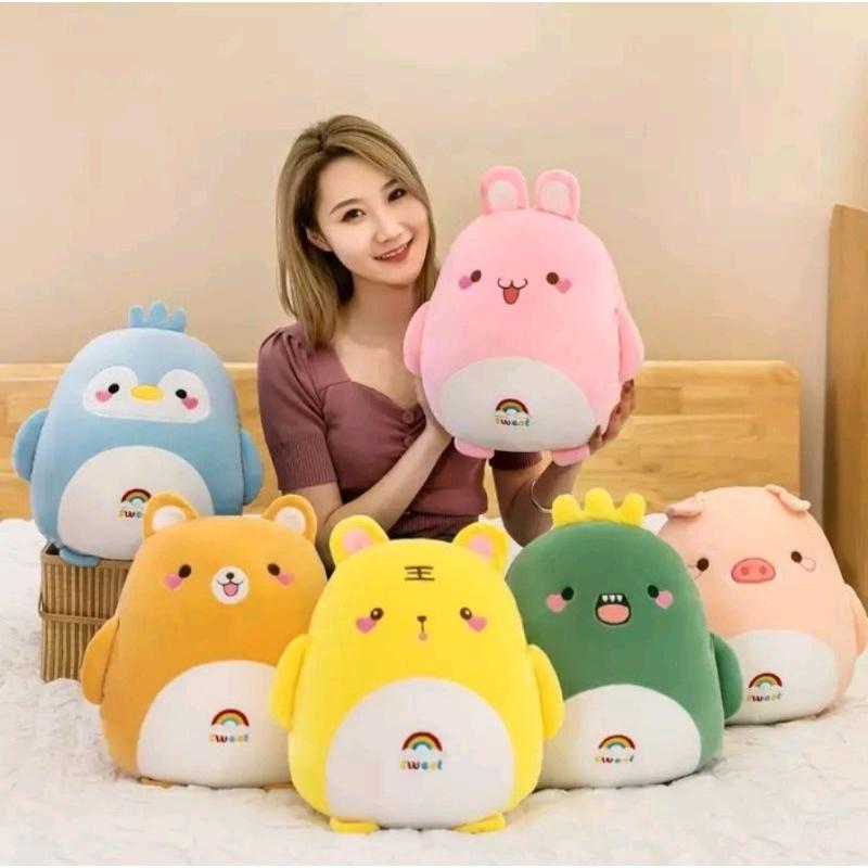 Bantal Korean Bear Piggy Tiger Pinguin Terbaru Boneka Mewah Ukuran 30cm ...