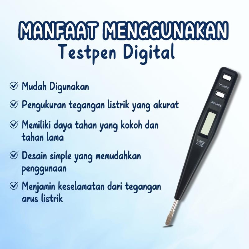 Alat Tester Arus AC DC Test Pen Digital Listrik Voltage Sheffield ...