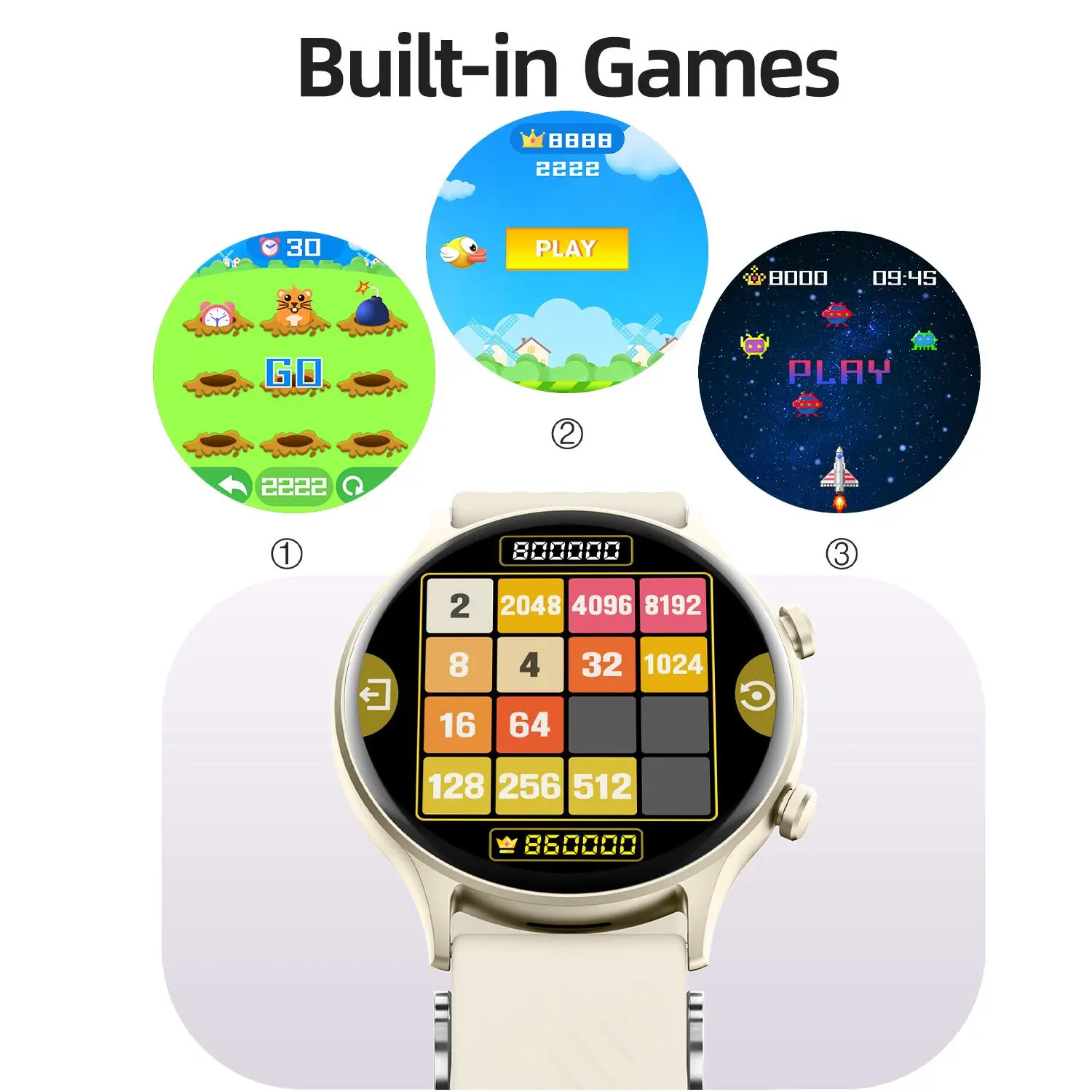 1 Piece 1.38'' Smart Watch for Android iPhone, Smartwatch Touch Screen ...