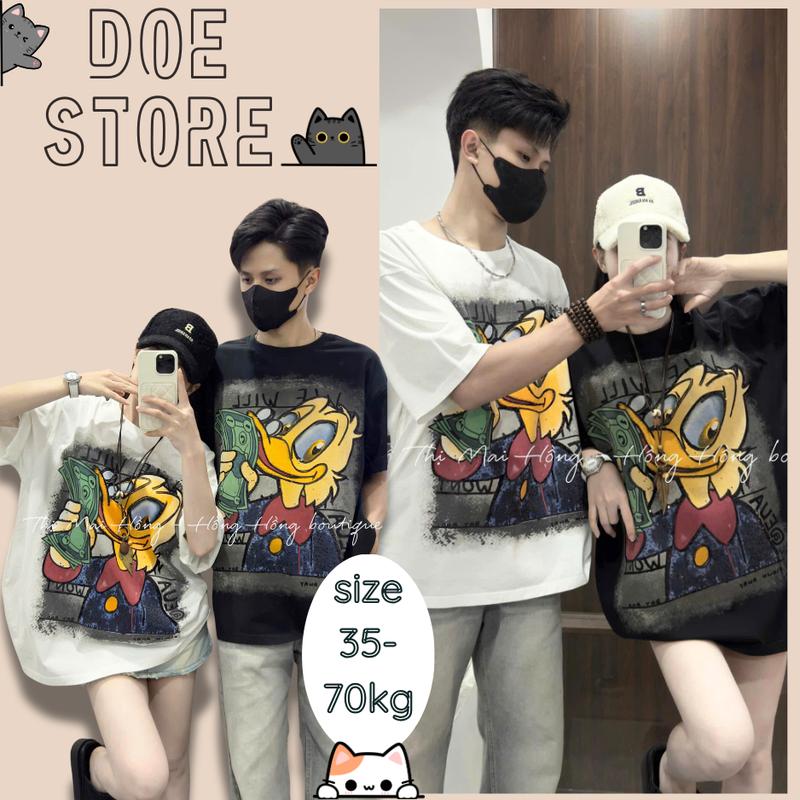 Áo Phông Nam Nữ Cổ Tròn Dáng Rộng Vịt dolla Chất cottong Ca - TikTok ...