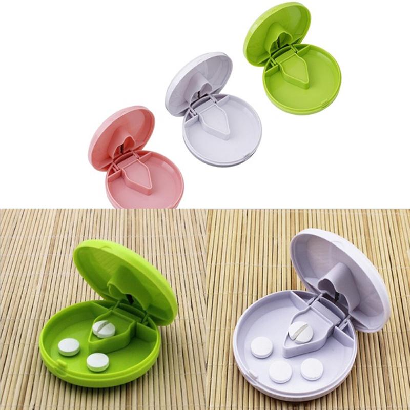 Portable Pill Box Pill Cutter Splitter Divide Storage Case Medicine ...