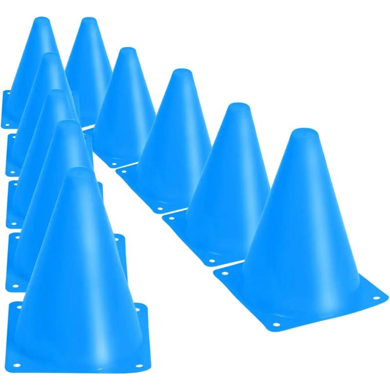 30 Pack 7 Inches Sports Training Cones, Blue Traffic Cones with Rounded ...