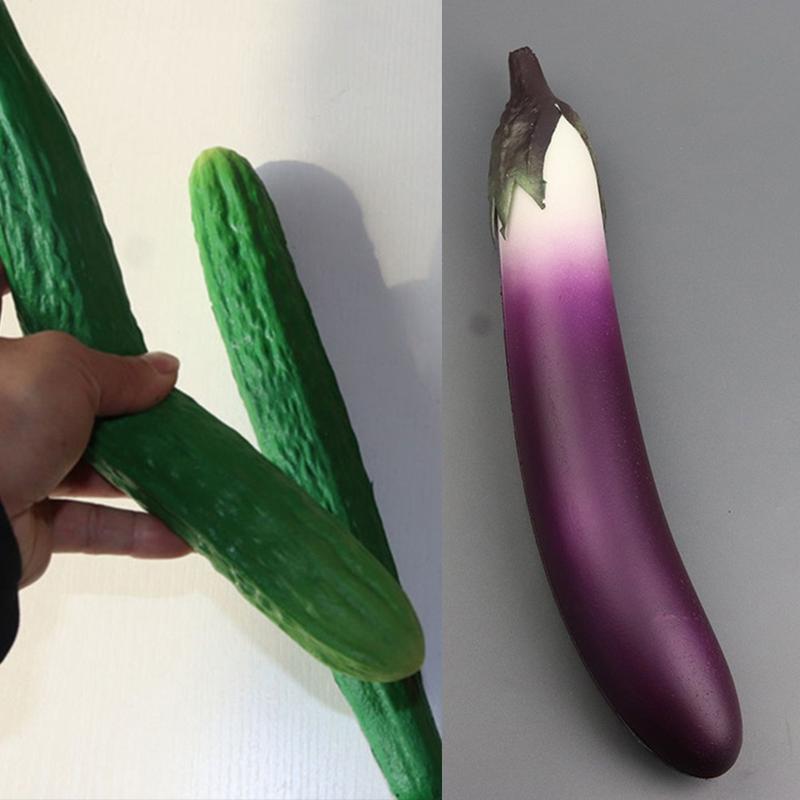 Artificial Fake Cucumber Aubergine Hotel Restaurant Decor Vegetables ...