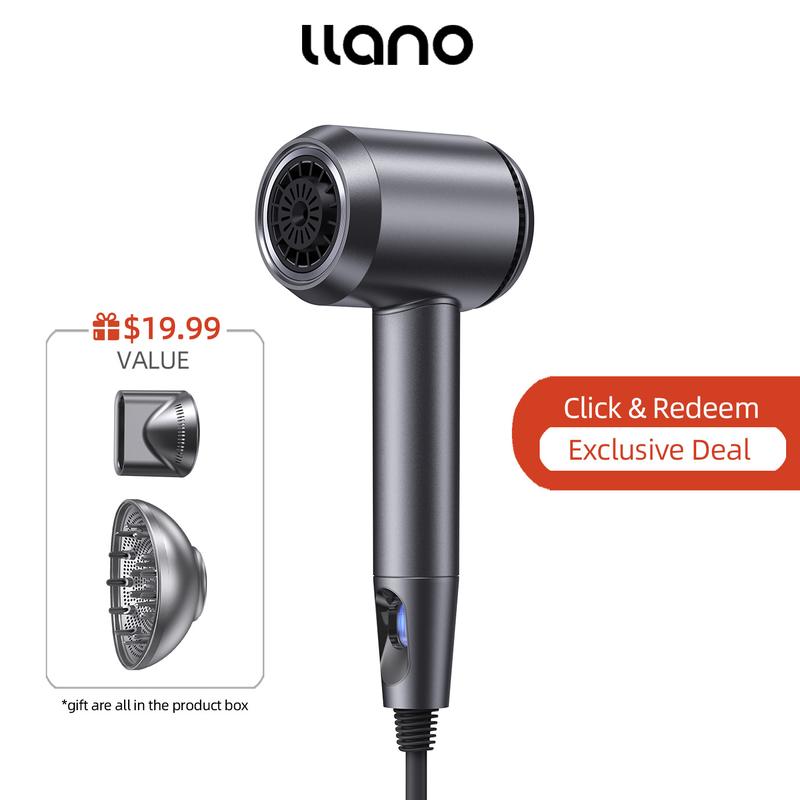 Llano Professional Ionic Hair Dryer with Diffuser - 19m/s llano - TikTok Shop