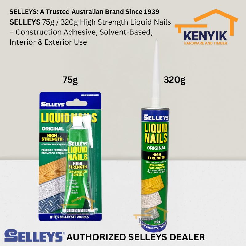 SELLEYS 75g / 320g High Strength Liquid Nails – Construction - TikTok ...
