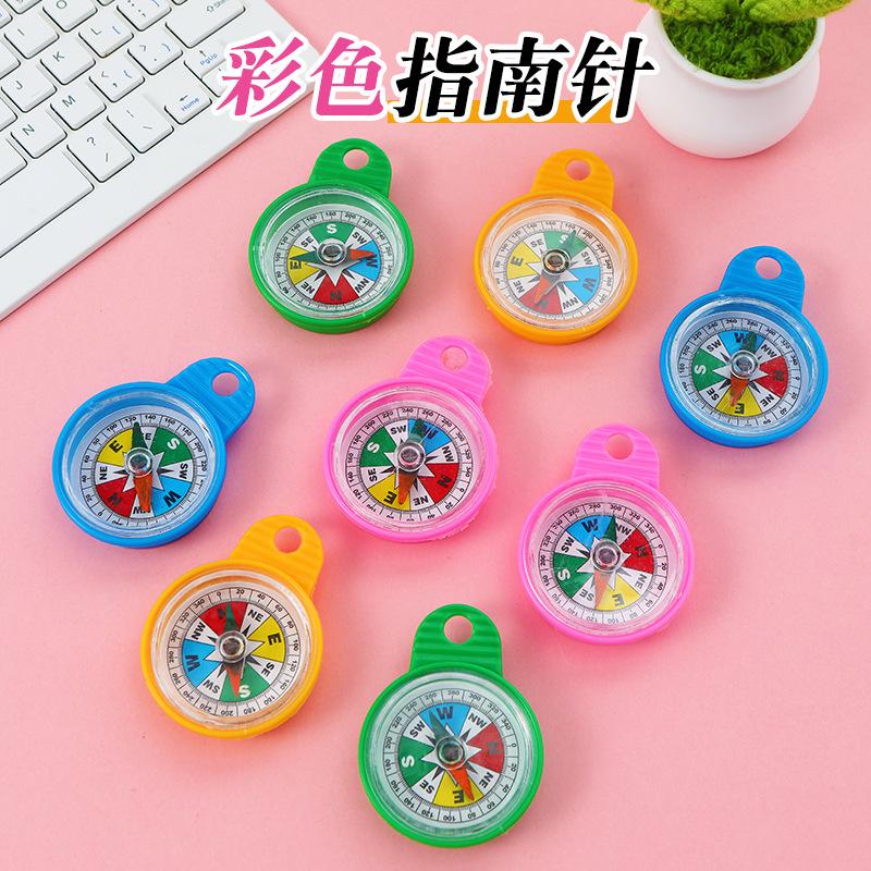 Color plastic compass teaching learning children keychain tools ...
