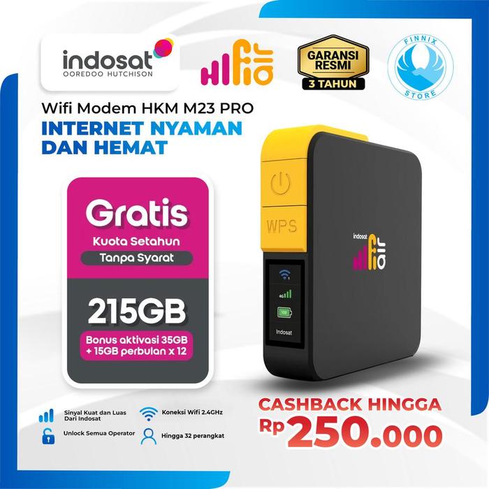 Jual Modem Portable Indosat HiFi Air HKM M23 Pro MiFi WiFi 4G Bisa ...