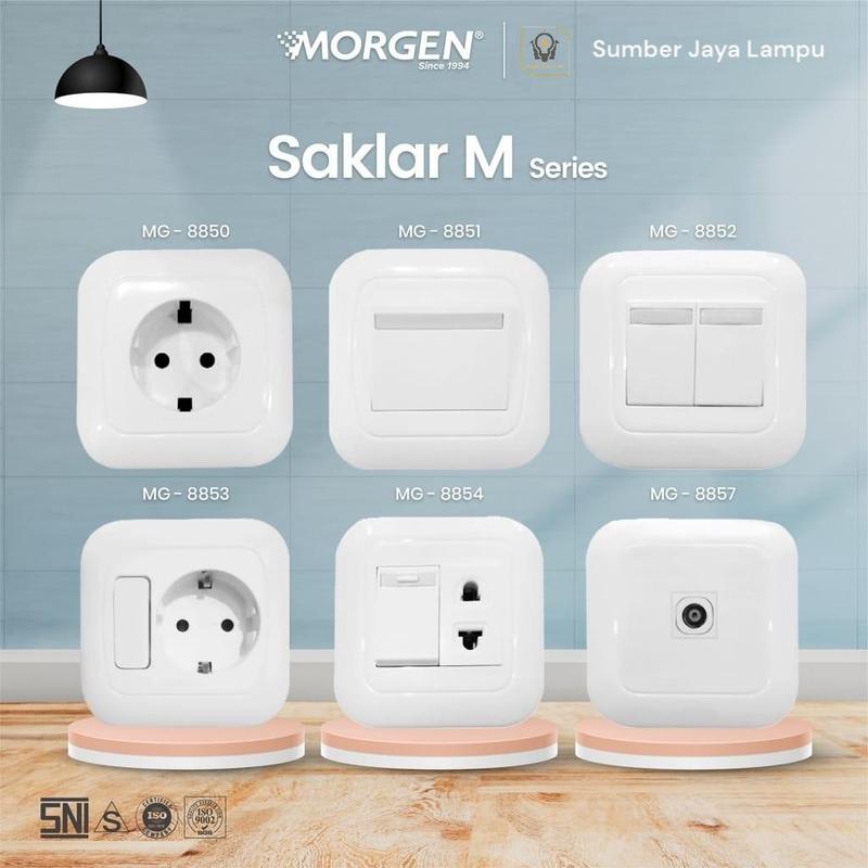Saklar Morgen IB M Series SK Arde Engkel Seri TV NPC Putih Colokan ...