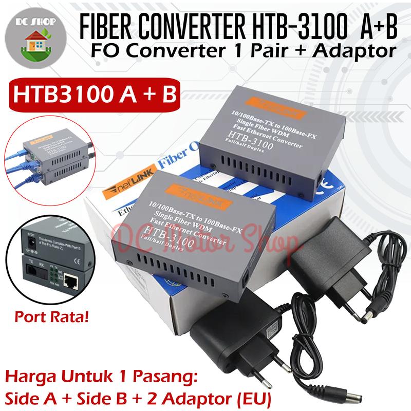 Media Converter Netlink HTB3100 A B FO - FO Converter Single-Mode - Shop | Tokopedia