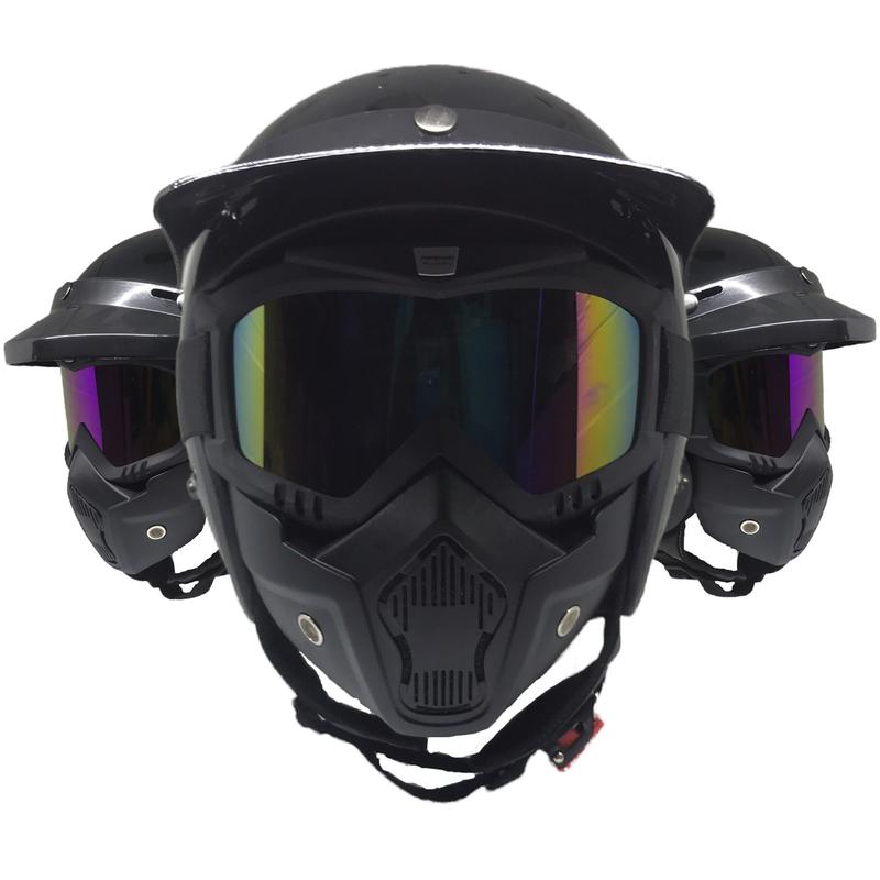 Helm Goggle Mask Retro Dewasa Pet Aksesoris Motorcycle helm setengah ...