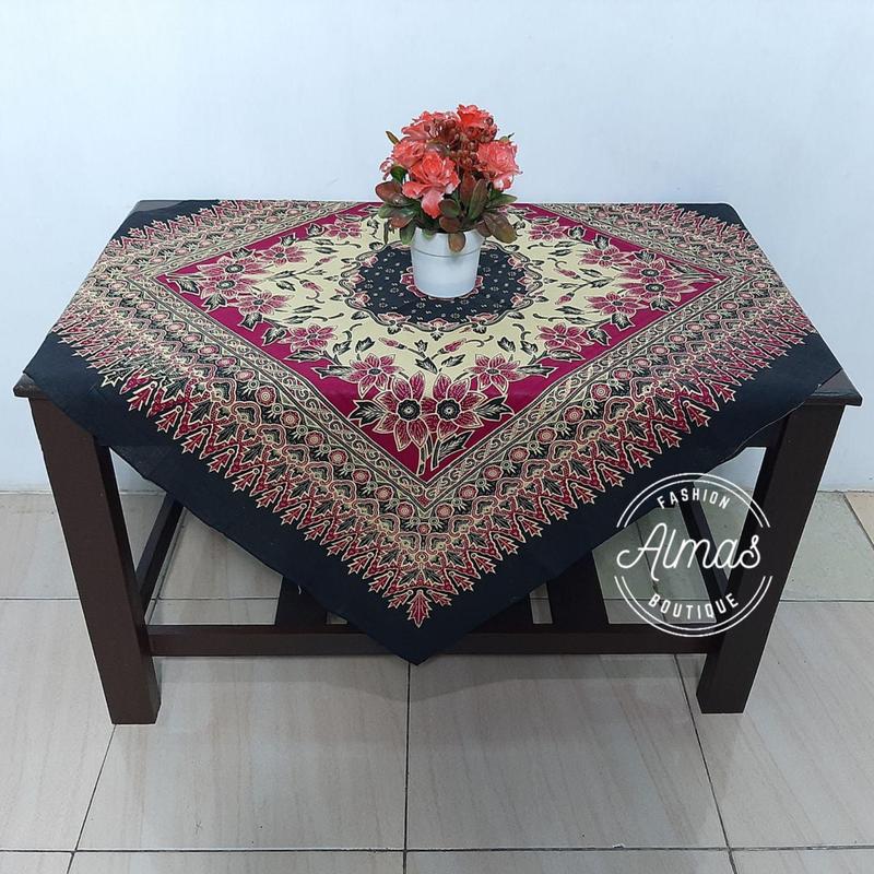TAPLAK MEJA TAMU TAPLAK MEJA GURU TAPLAK MEJA BATIK MOTIF BUNGA - Shop ...