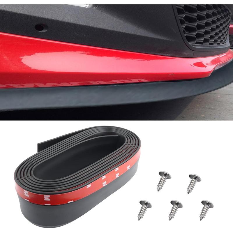 7.64Ft Car Front Bumper Lip Spoiler with Self-Adhesive,Rubber Bumper ...