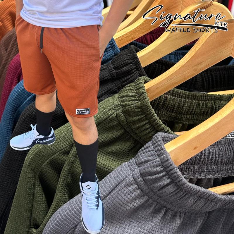 SIGNATURE MTK 2 POCKETS WAFFLE SHORTS - TikTok Shop Philippines