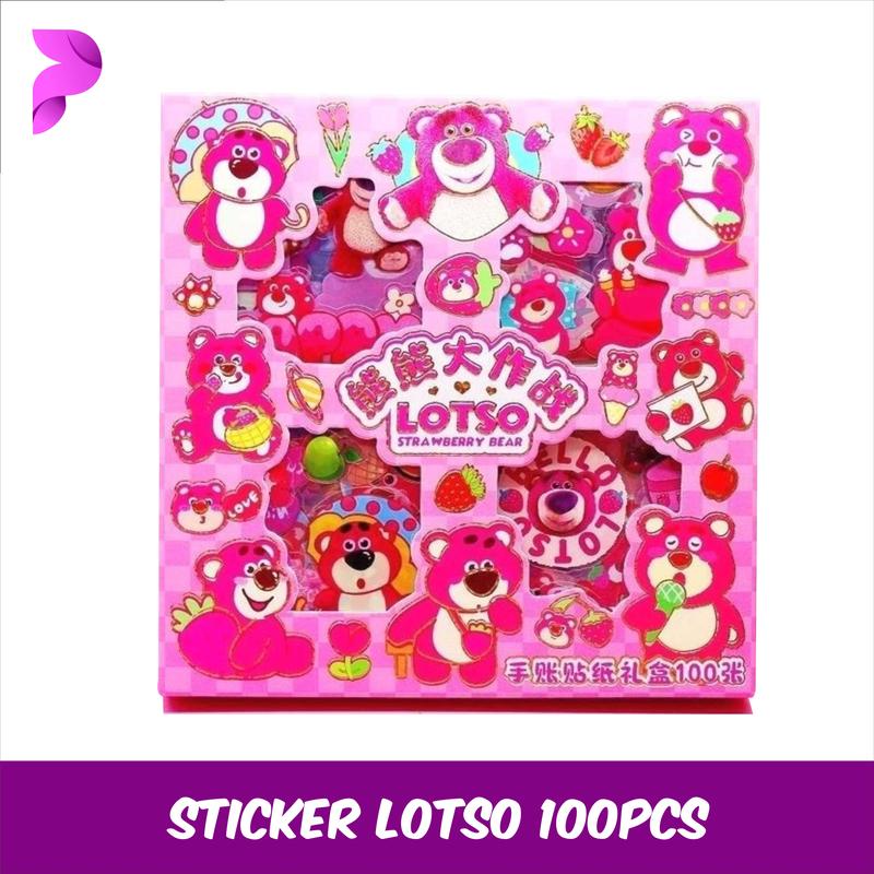 Stiker Lotso 100 Lembar Stiker Motif Sticker Beruang Pink Stiker - Shop ...