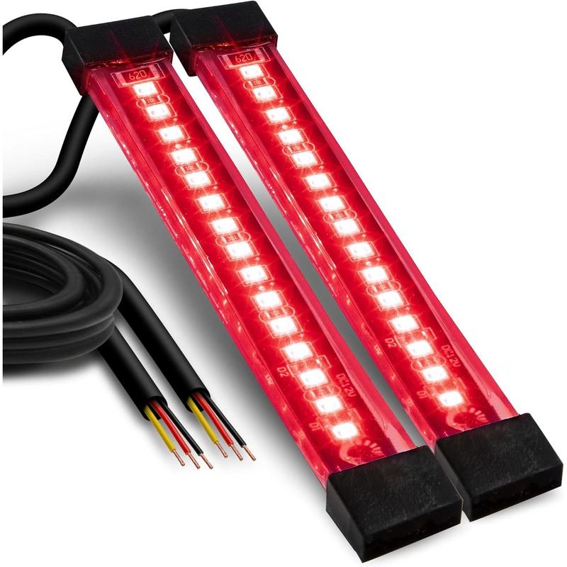2pc 5" Red LED Motorcycle Turn Signal & Brake Tail Light Strip Kit ...
