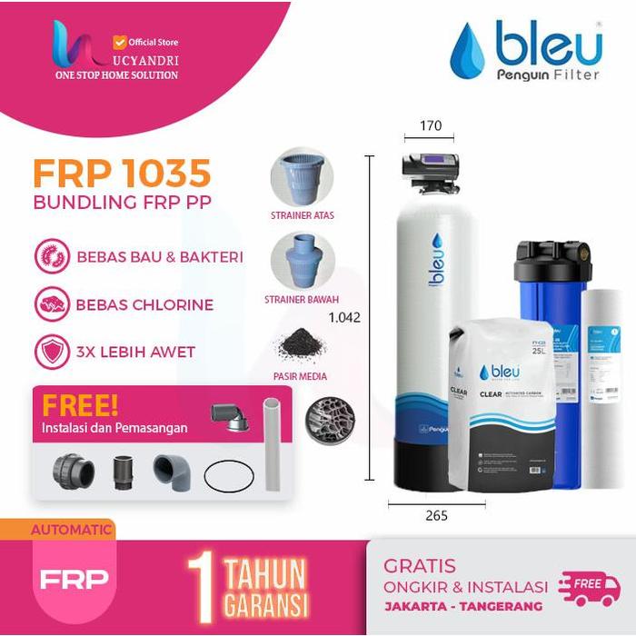 Jual PAKET Filter Air Penguin Bleu FRP 1035 Auto Carbon + PBF 20 PP ...