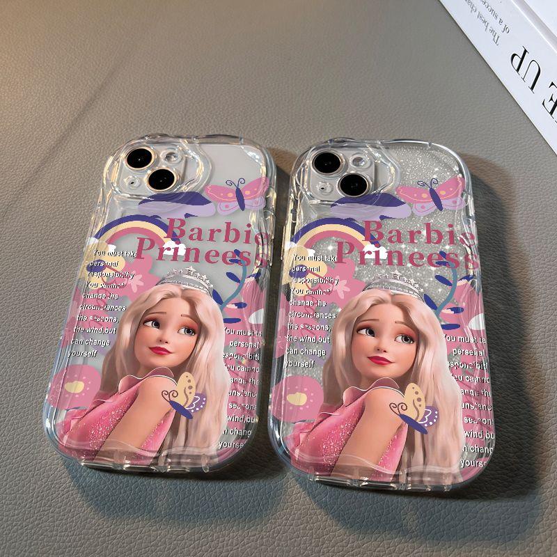 Sarung telefon puteri Barbie Apple 14promax 7 8Plus 11 12 lutsinar ...