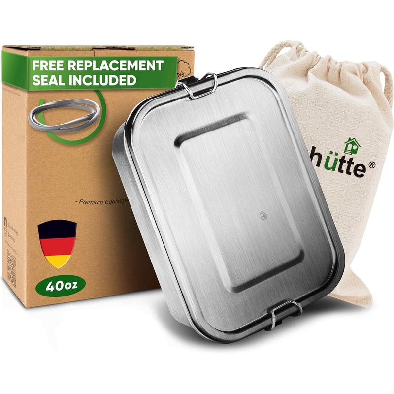 Stainless Steel Lunch Box for Adults I 40oz I with free Sealing I Metal ...