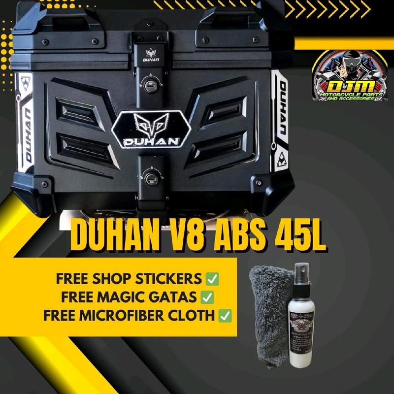 DUHAN V8 45L ABS HARD PLASTIC TOP BOX WITH BACKREST - TikTok Shop ...
