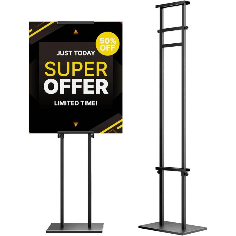 Display Stand Sign Holder,Heavy Duty Adjustable Pedestal Sign Stand Up ...
