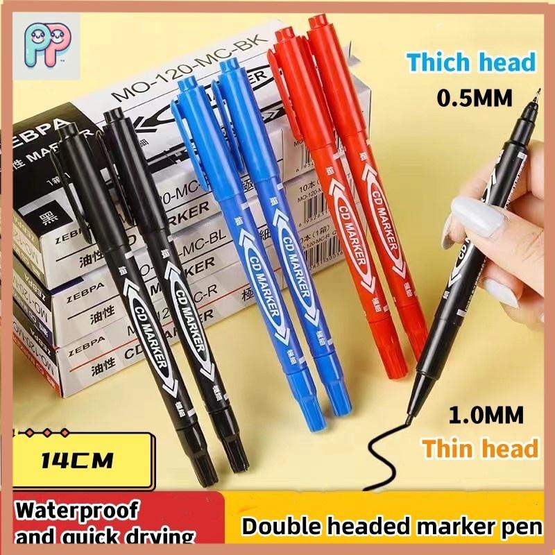 Permanent 2 Head Marker Pen with Fine and Extra Fine Points School ...