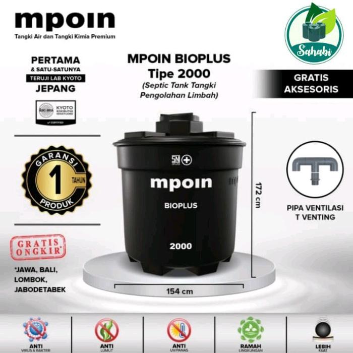 Jual Tandon Air - Mpoin Bioplus 2000 Liter Invoice Camping - Kab ...