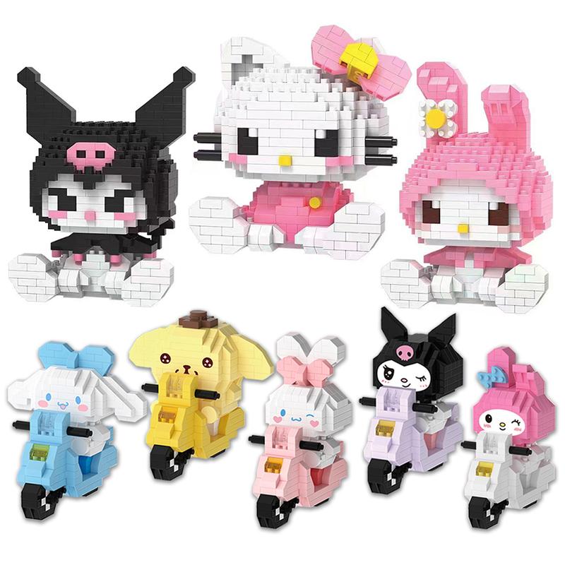 Anime Hello Kitty Building Block Model Assembled Toys Sanrio - TikTok ...