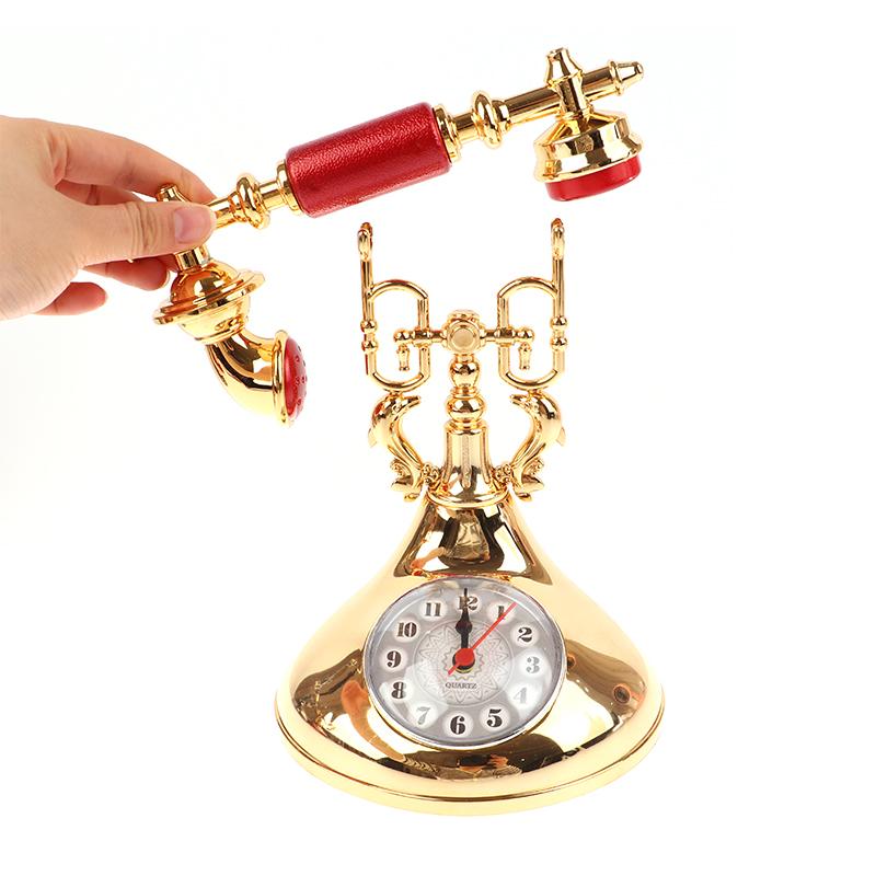 [BNC]Retro Telephone Model Alarm Clock Creative Timekeeper Desktop ...