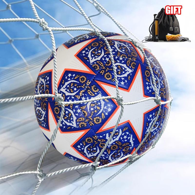 Durable Curve Soccer Ball Size 5 with Air Pump, 2024 Game Football ...