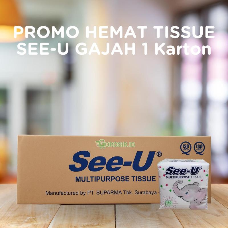 SEE-U Pop Up Multipurpose Tissue 150 Sheet 48 Pcs / Tisu Gajah 1 Karton ...