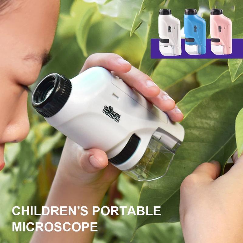 Mikroskop Mini Lab Microscope Edukasi Portable 60X-120X Magnification ...