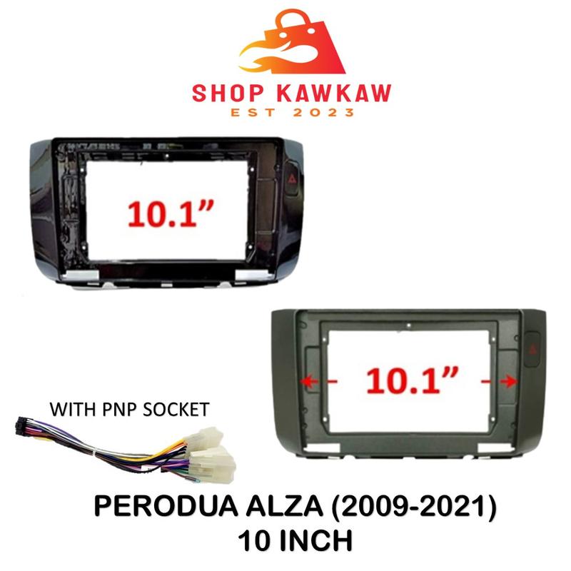 PERODUA ALZA OLD 2009-2021 10.1 Inch Casing UV BLACK/ GREY Android ...