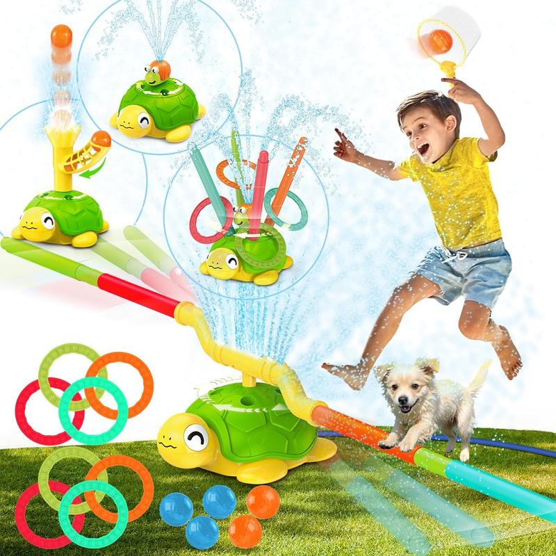 4-in-1 Turtle Water Sprinkler for Kids Summer Toys, Outdoor Toys for ...