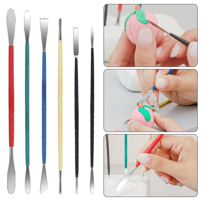 Alat Ukiran Tembikar Keluli Tahan Karat, 6pcs / set, Alat Pemodelan ...