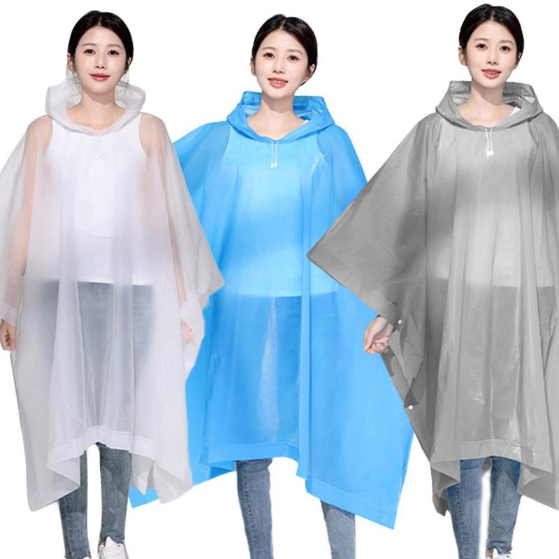Outdoor Cycling Poncho Adult Hooded Raincoat Bicycle Poncho Rainproof ...