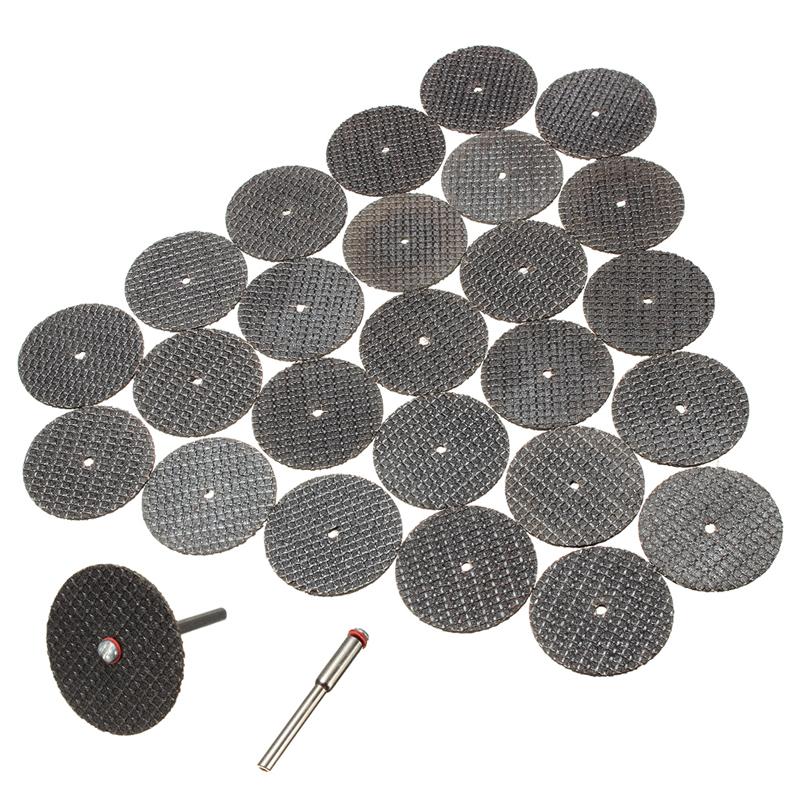 New 25pc 32mm Resin Cutting Wheel Cut-off Discs Kit +1pc Mandrel ...