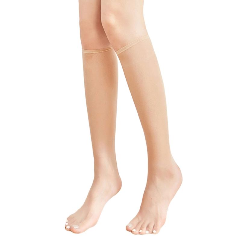 SAN3 Women Crystal Fiber Silky Knee Highs Socks Compression Ultra-Thin ...