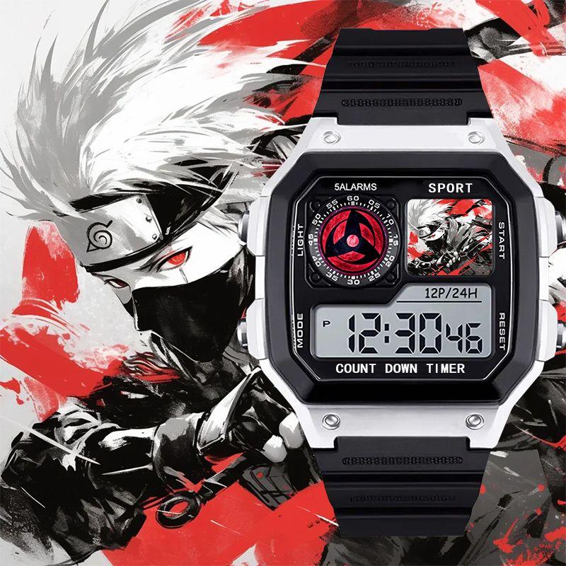 Jam Tangan Kalis Air, Rekaan Persegi Kecil, Watak Naruto Kakashi ...