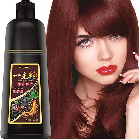 Natural Herbal Red Wine Hair Color Shampoo for Gray Hair treatment ...