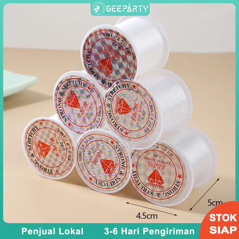 1 Gulung 20/50/100M Tali Nilon Tali Kristal untuk Aksesori Balon DIY ...