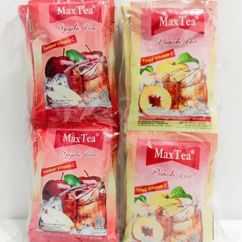Max Tea Apple Tea & Max Tea Peach Tea (10 sachet) - Shop | Tokopedia