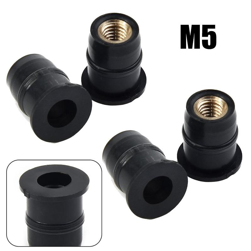 Nat Getah Cermin Depan Motosikal, Set 4pcs, M5, Aksesori Pelekap ...